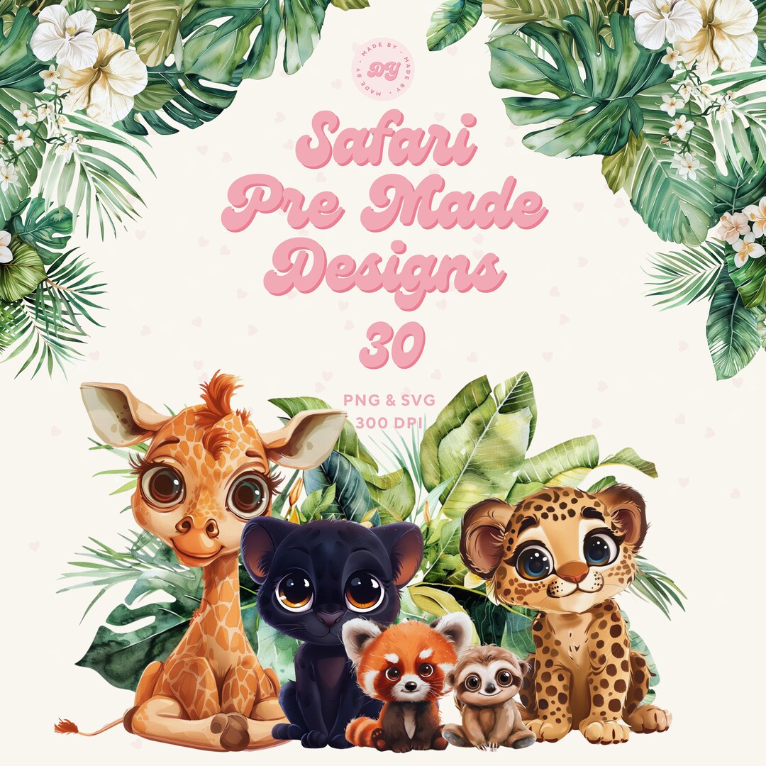 Jungle Baby Animals Clipart, High Quality Pngs, Watercolor Safari ...