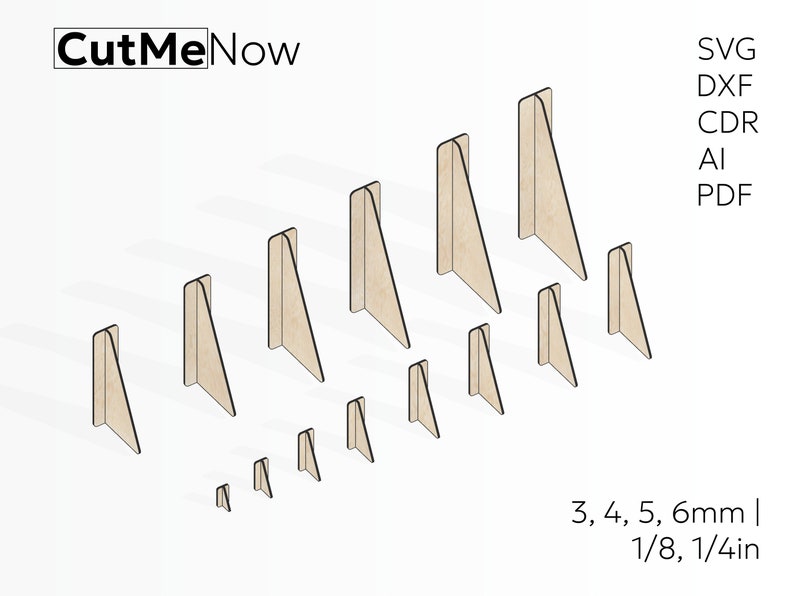 Easel Stand Backs 14 Sizes for Different Frames Laser Cut Files SVG ...