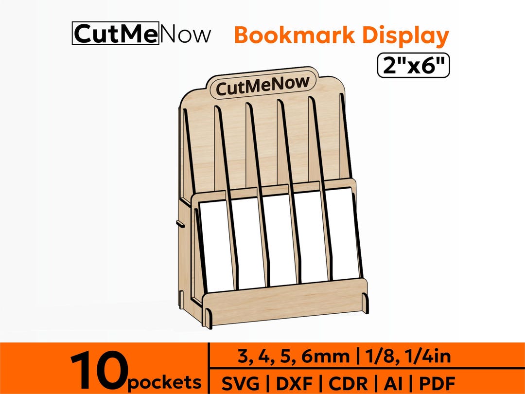 Bookmark Display Stand SVG Laser Cut File - Etsy Canada