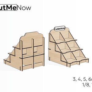 Coaster Display Stand SVG Laser Cut File - 6 and 9 Pockets - Etsy Australia
