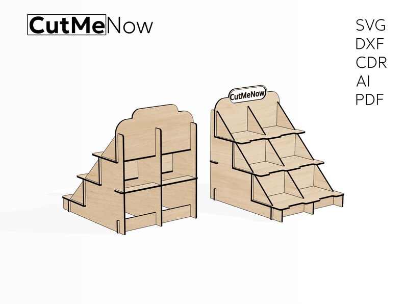 Coaster Display Stand SVG Laser Cut File 6 and 9 Pockets - Etsy