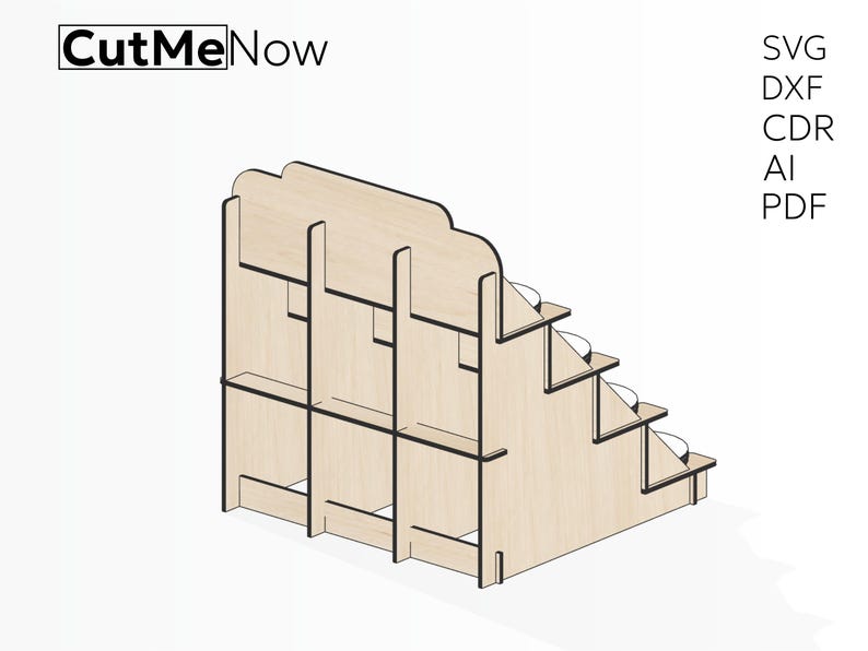Coaster Display Stand SVG Laser Cut File 4mm - Etsy Australia