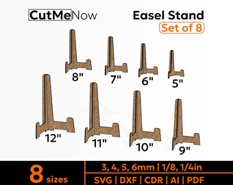 Easels Plate Stand Set SVG, Photo Frame Display, Easel Holder Set ...
