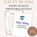 Salvi Slang Word Search Printable Puzzle, El Salvador Slang Word Search ...