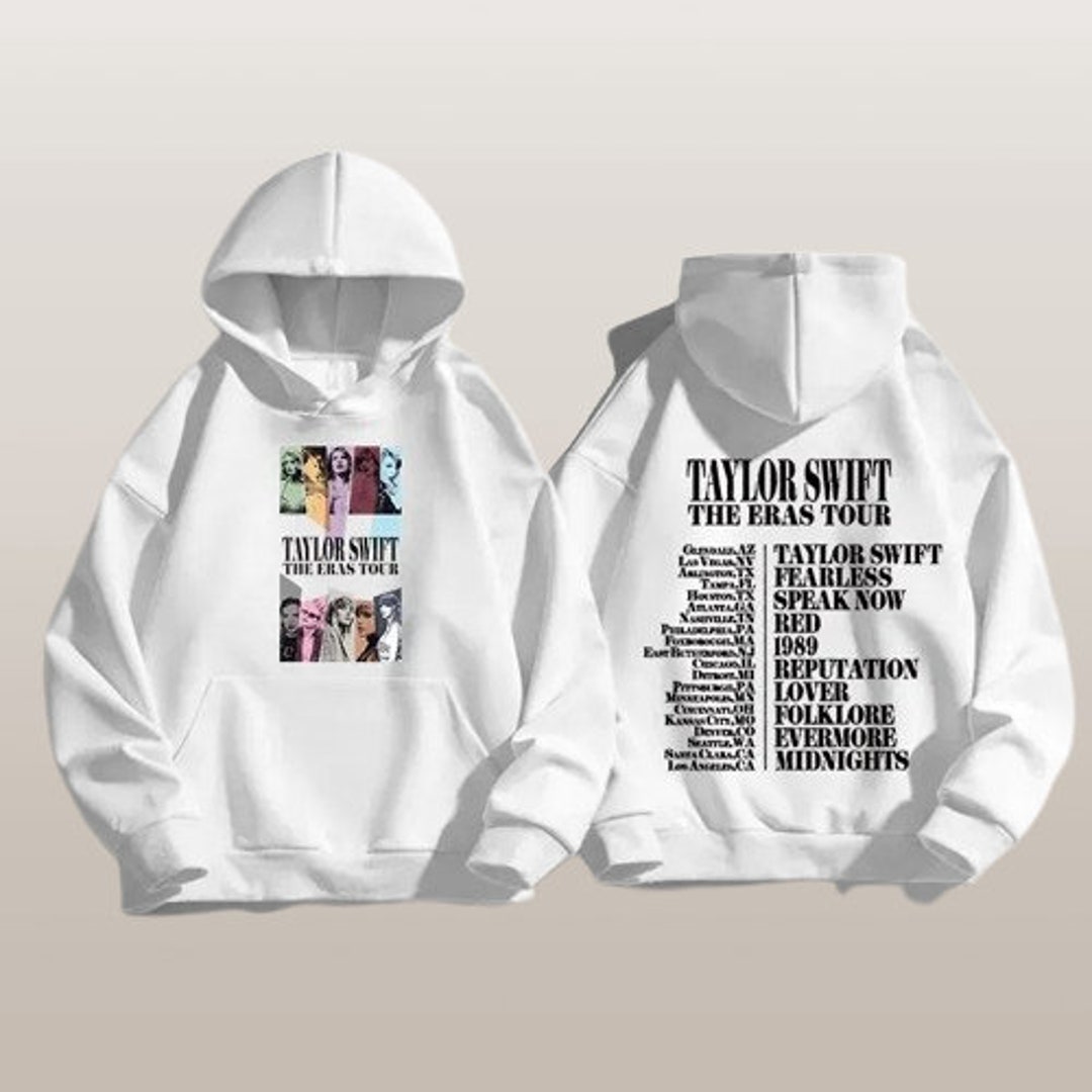 White Swiftie the Eras Tour Hoodie, Swifty Oversized Hoodie, Taylor ...