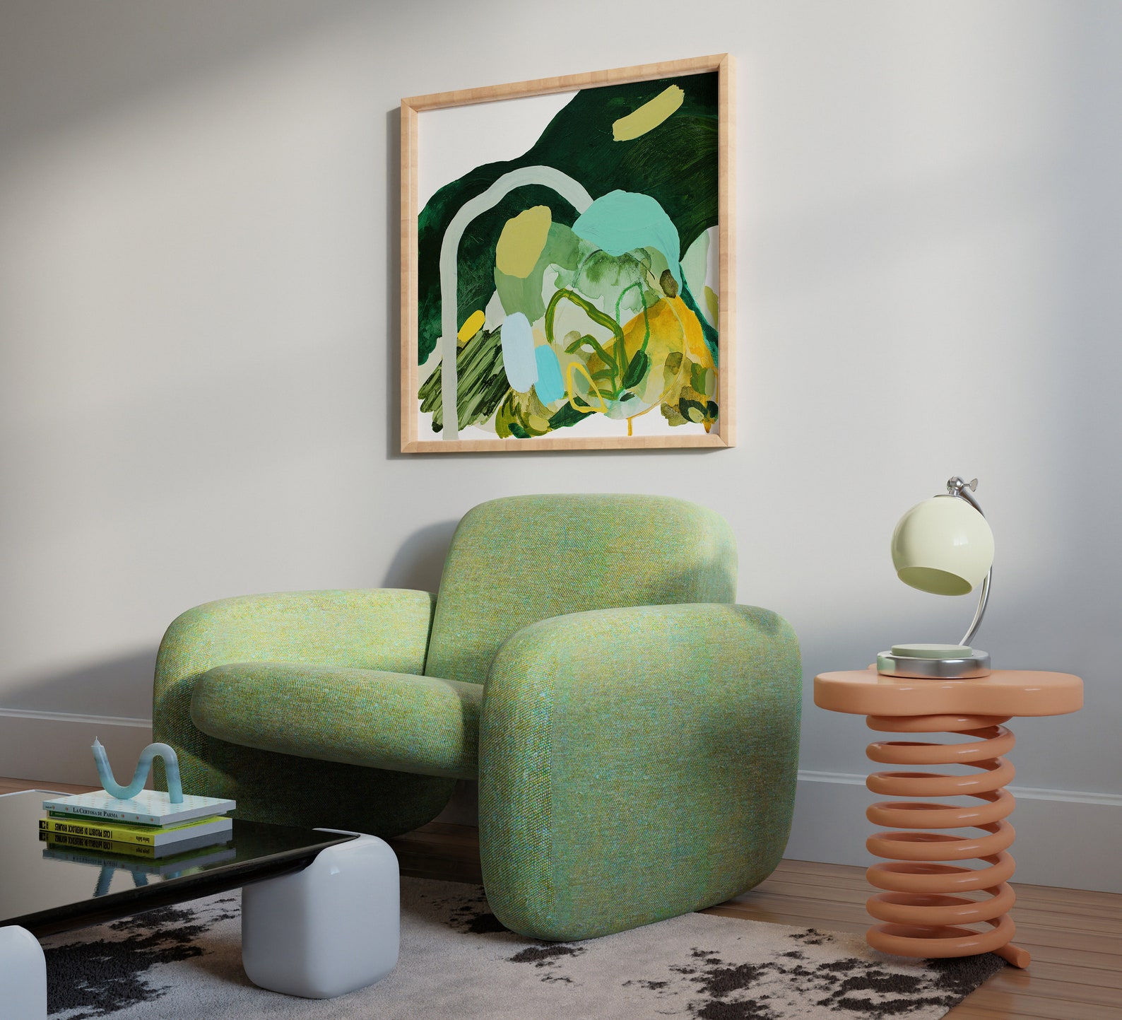 Abstract Green Painting Modern Green Abstract Art Print - Etsy