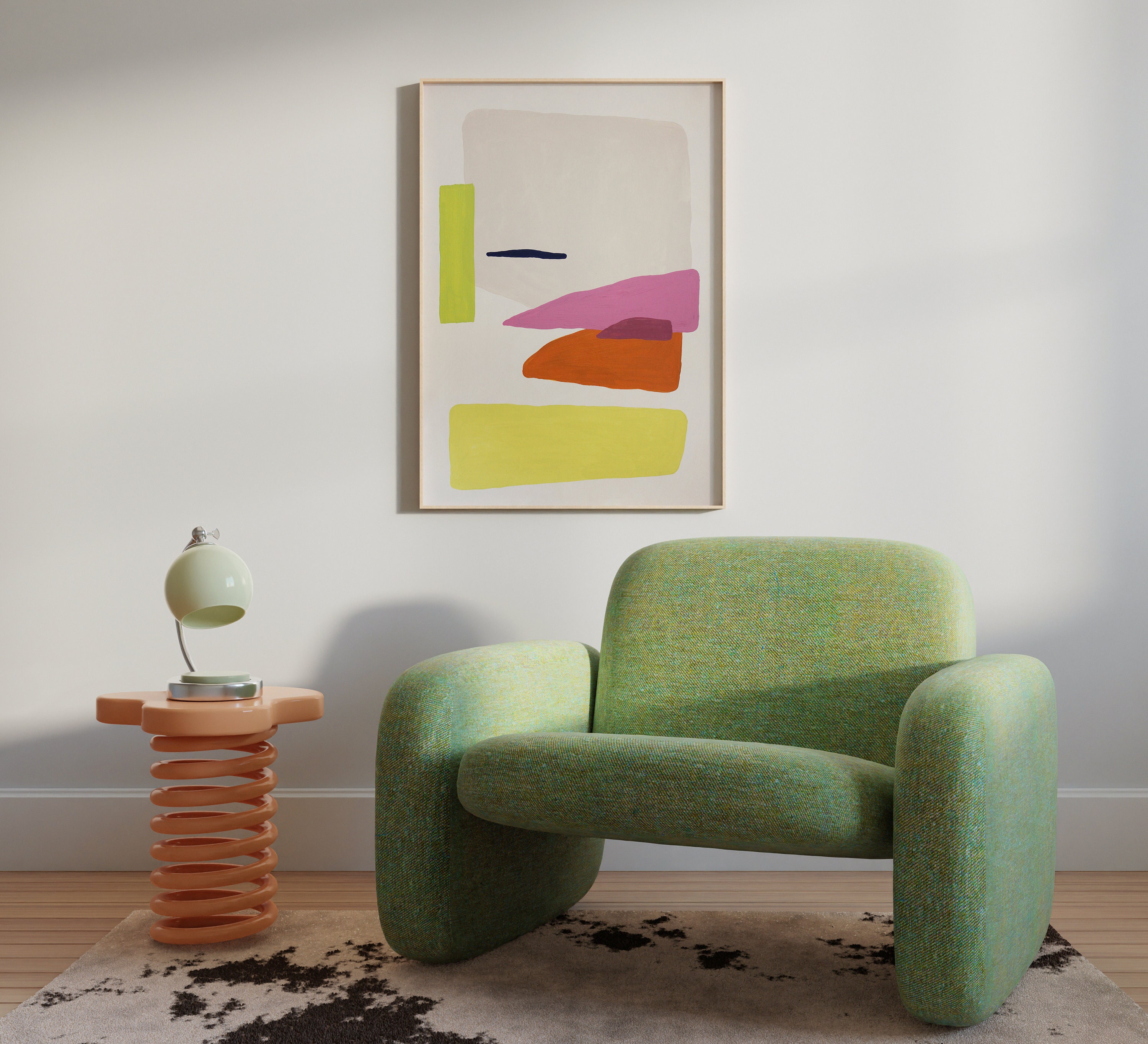 Colourful Modern Abstract Painting Colour Block Art Print - Etsy