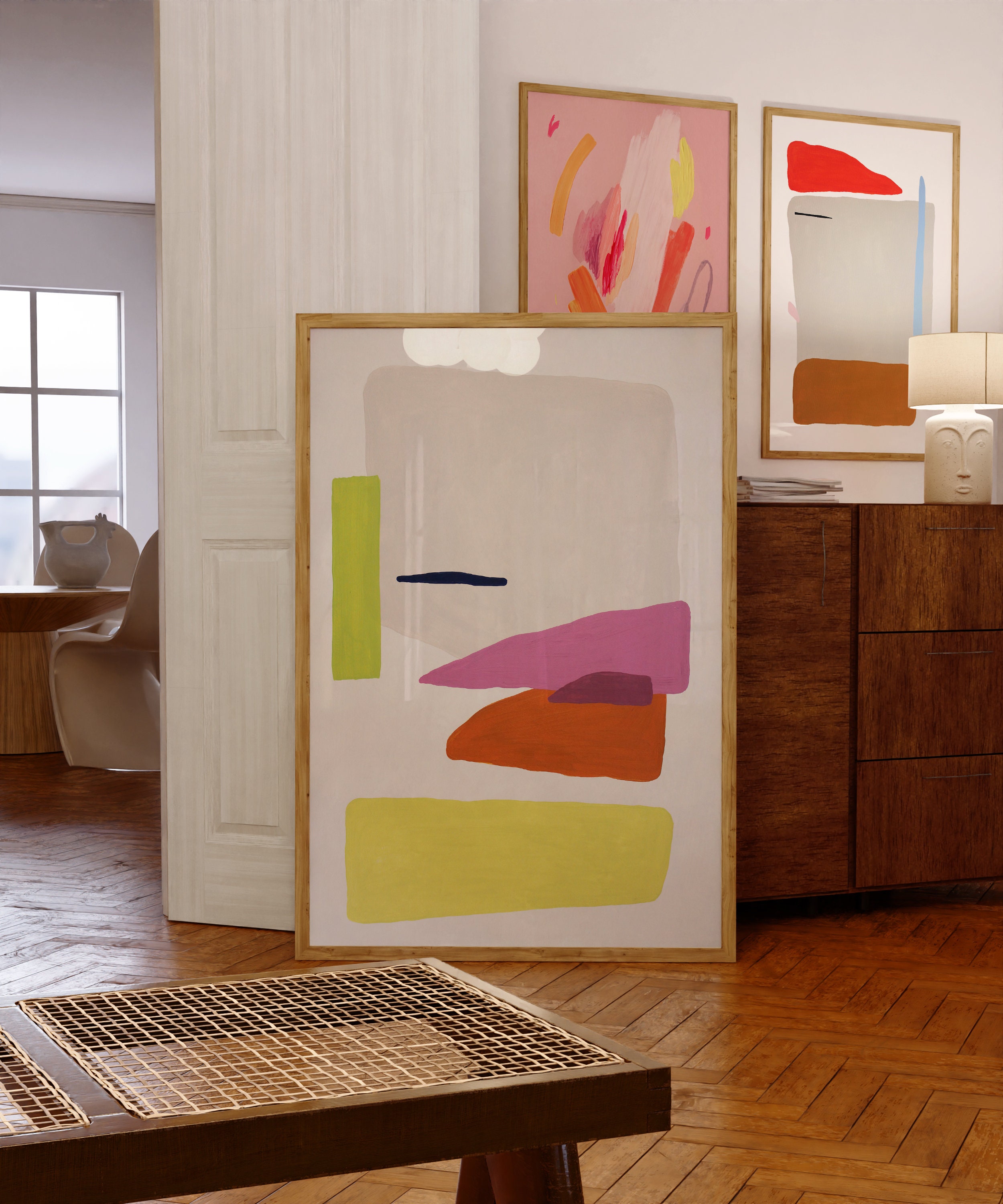 Colourful Modern Abstract Painting Colour Block Art Print - Etsy