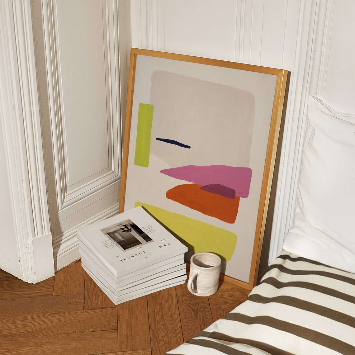 Colourful Modern Abstract Painting Colour Block Art Print - Etsy