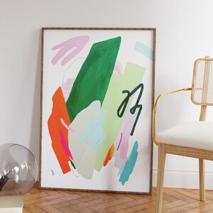 Summer Abstract Art Print Modern Colourful Abstract Painting - Etsy