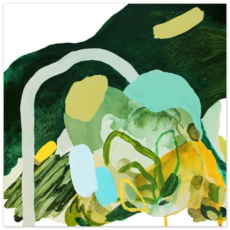 Abstract Green Painting Modern Green Abstract Art Print - Etsy