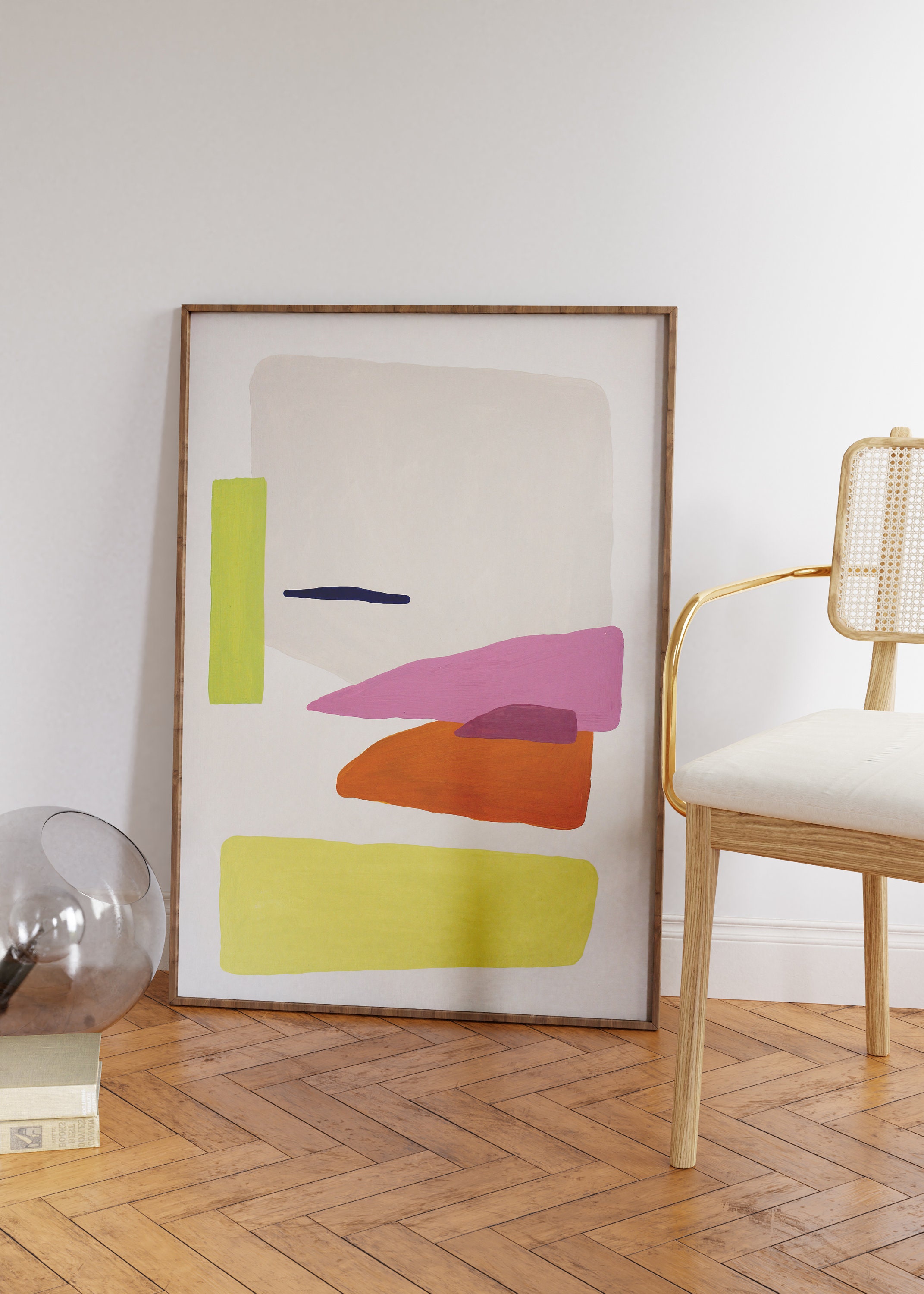 Colourful Modern Abstract Painting Colour Block Art Print - Etsy