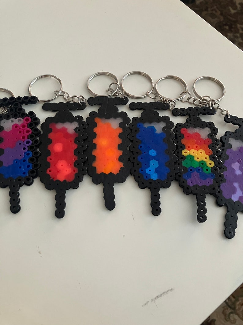 Customizable Perler Bead Syringe Keychain - Etsy