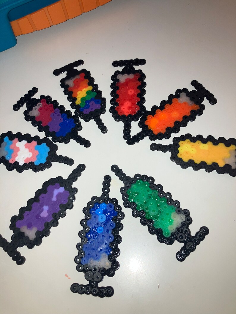 Customizable Perler Bead Syringe Keychain - Etsy