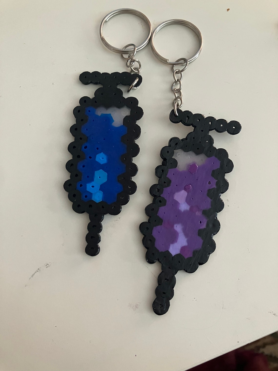 Customizable Perler Bead Syringe Keychain - Etsy