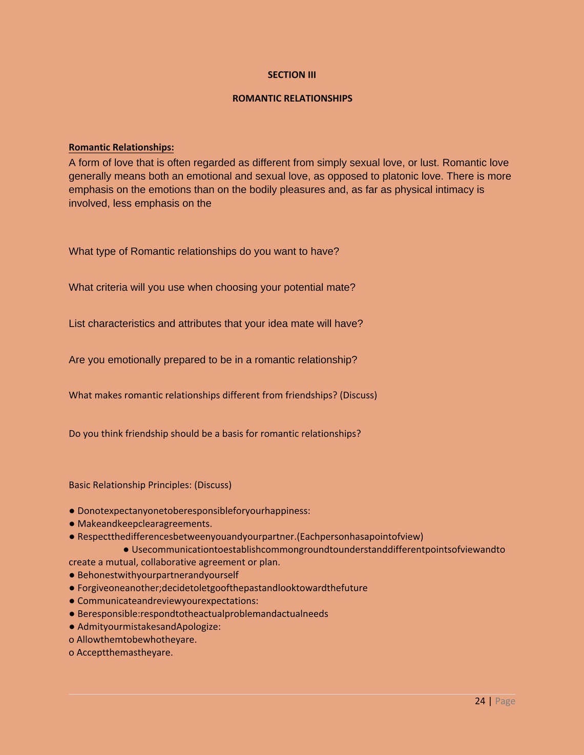 Teen Workbook “healthy Relationships Lasting Legacies” Presented by F.A ...