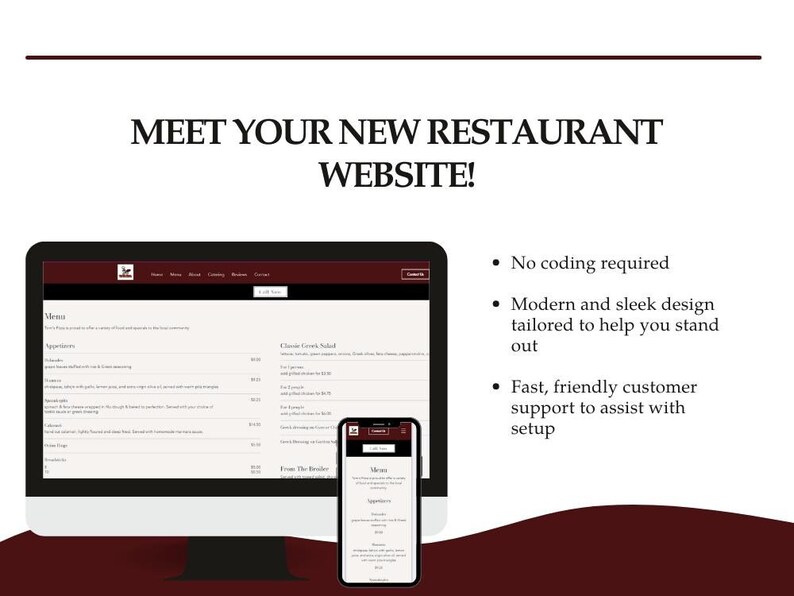 Restaurant Website Template | Easy-to-customize Website for Restaurants ...