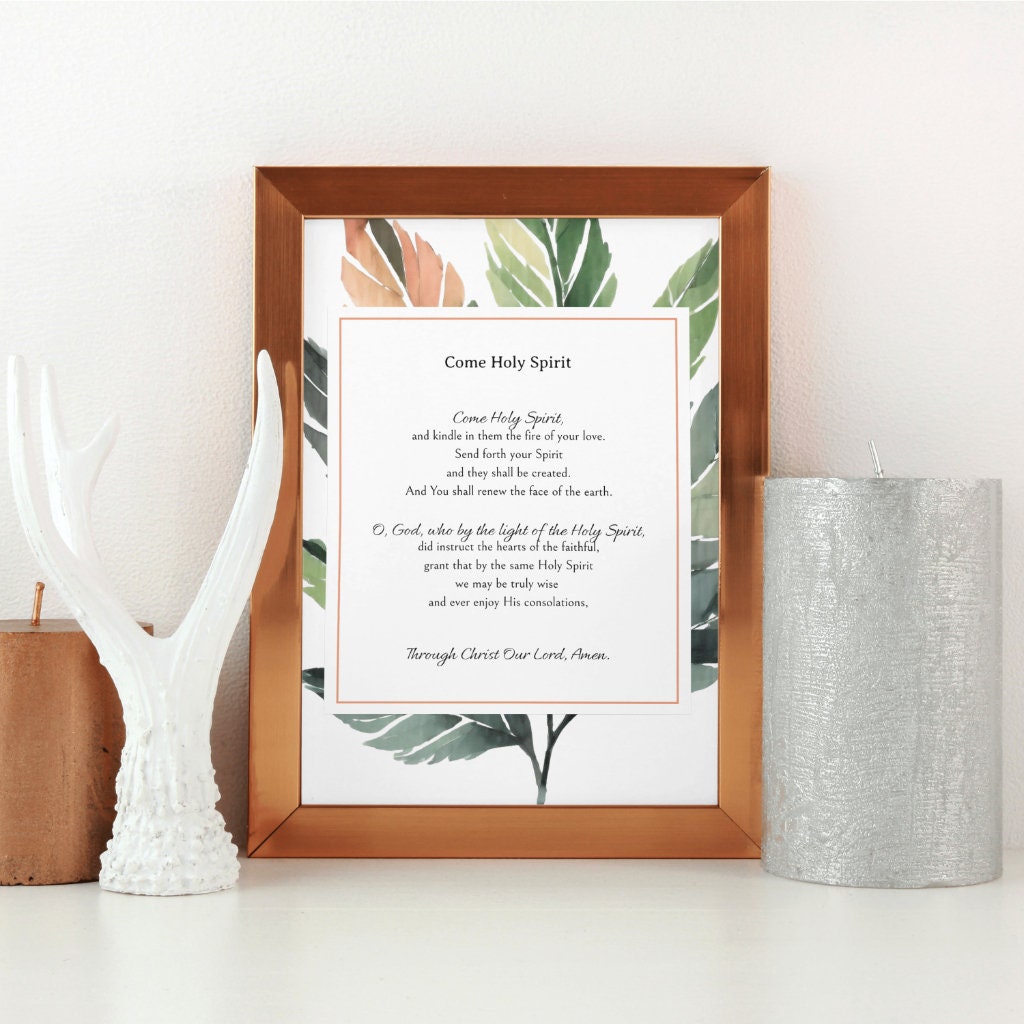 Prayer 'come, Holy Spirit,' Holy Spirit Prayer, Catholic Prayer ...