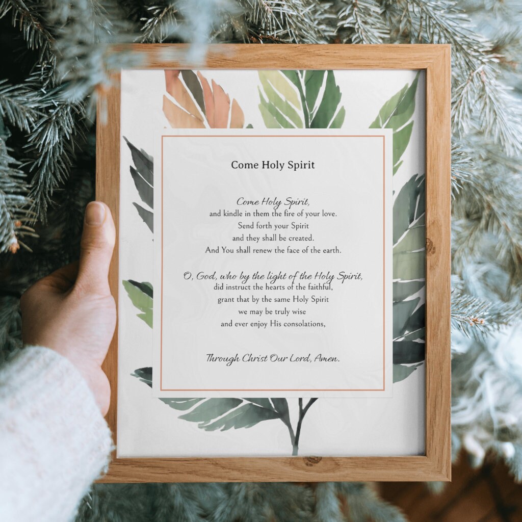 Prayer 'come, Holy Spirit,' Holy Spirit Prayer, Catholic Prayer ...