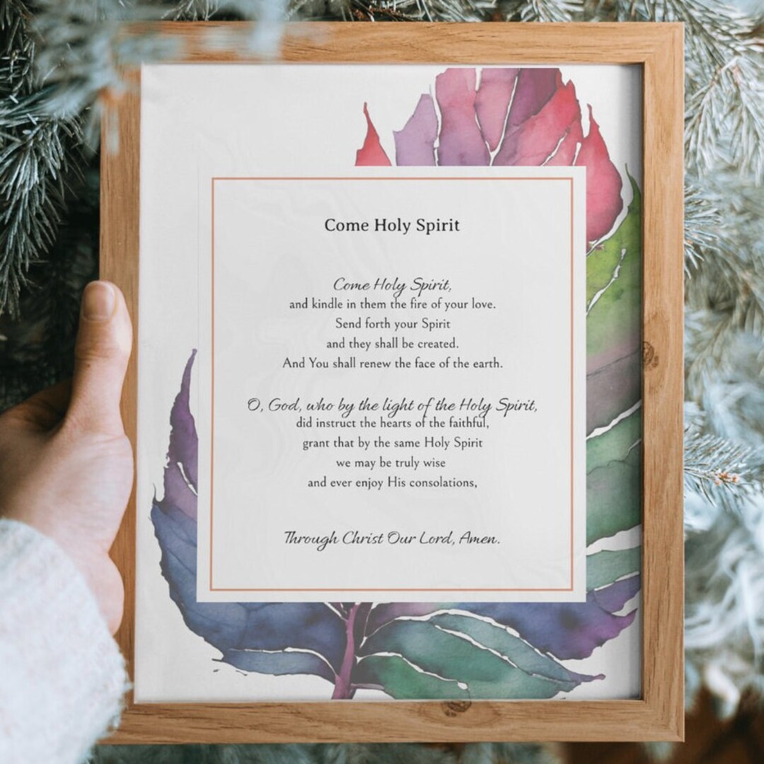 Prayer 'come, Holy Spirit,' Holy Spirit Prayer, Catholic Prayer ...