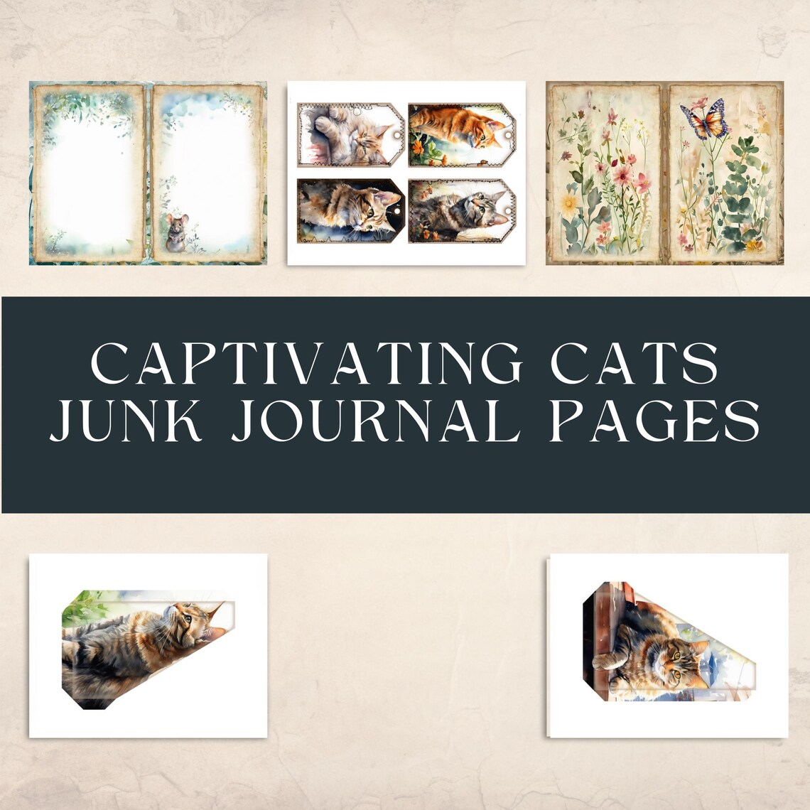 Captivating Cats Journal Pages - Etsy
