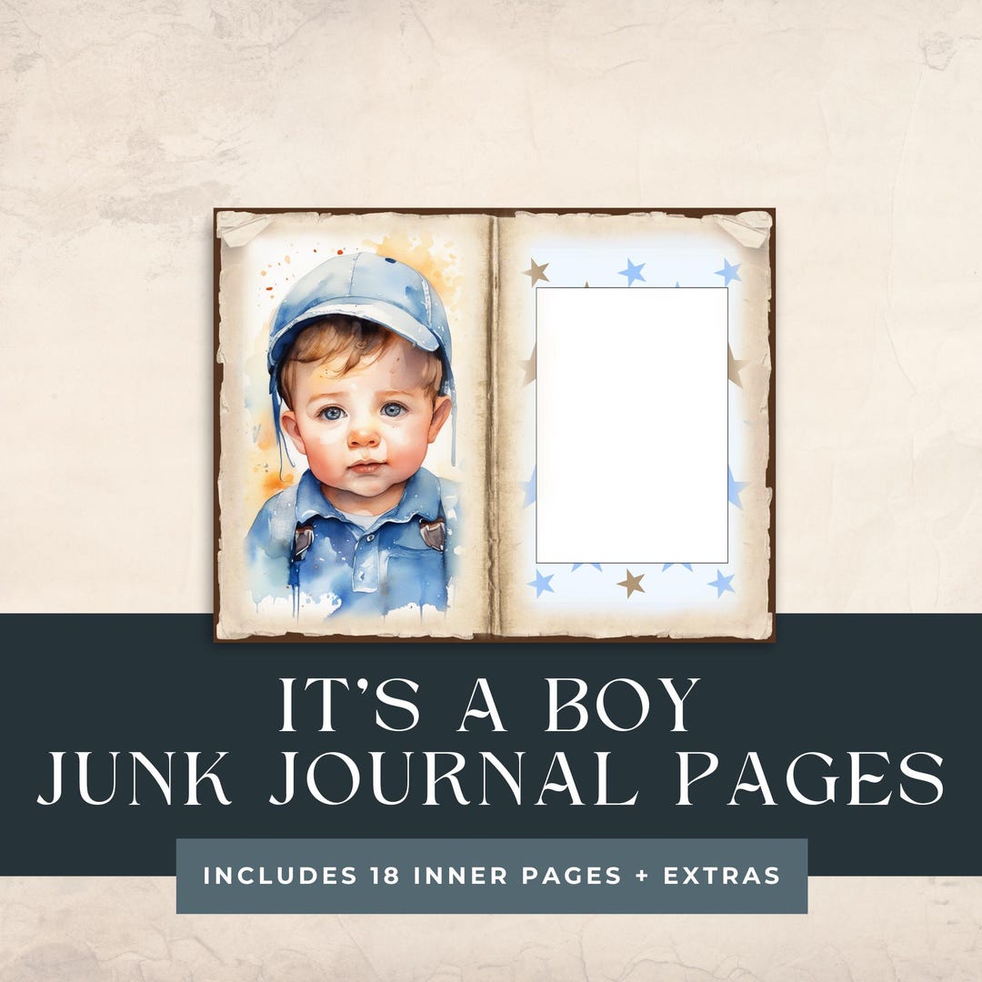 It's a Boy Journal Pages + Extras - Etsy