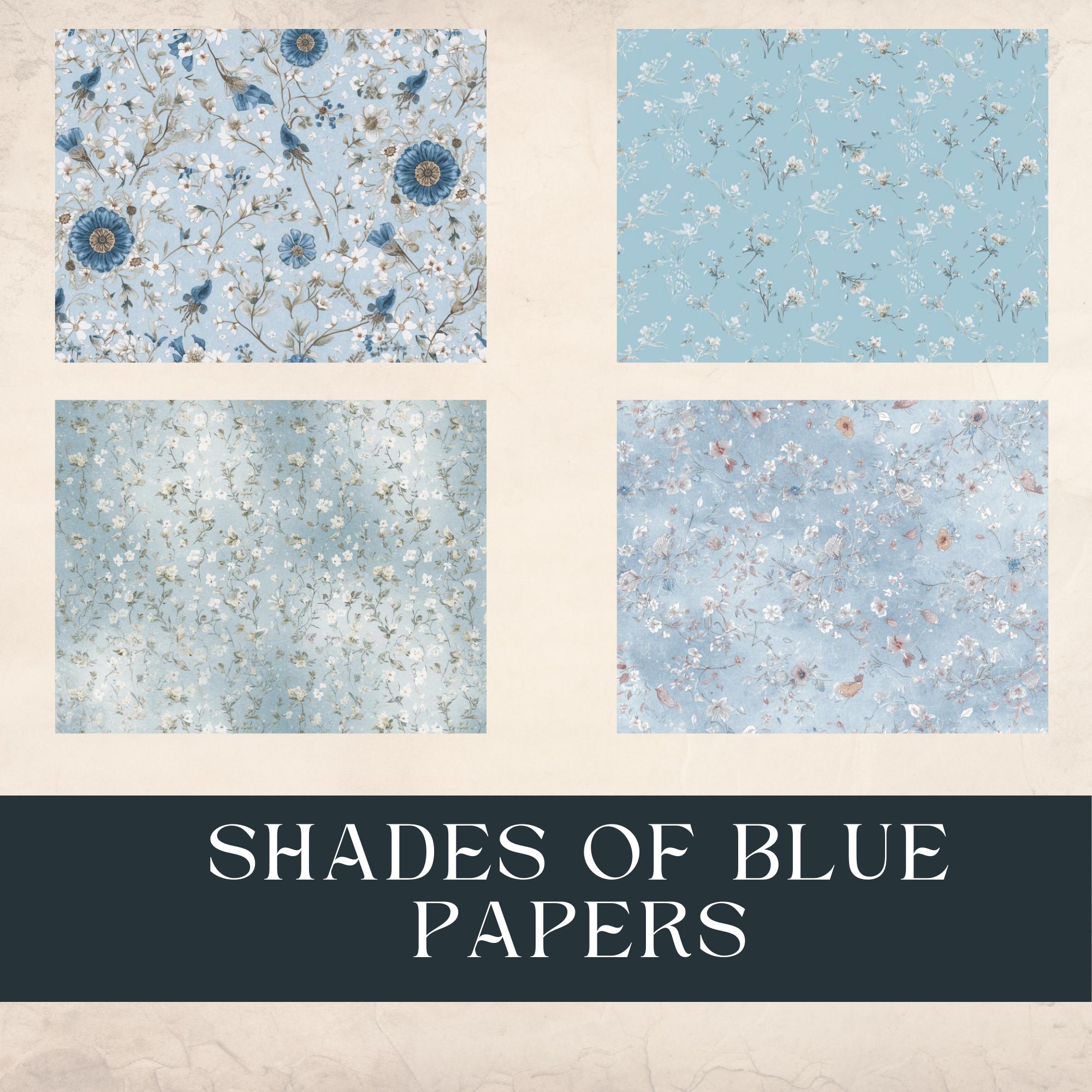 Shades of Blue Papers (digital Download) - Etsy