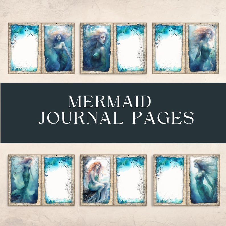 Mermaid Journal Papers - Etsy