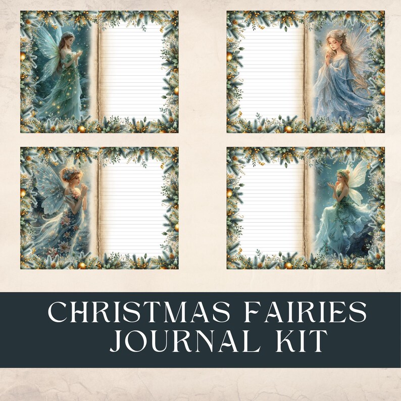 Christmas Fairies Digital Journal Pages - Etsy