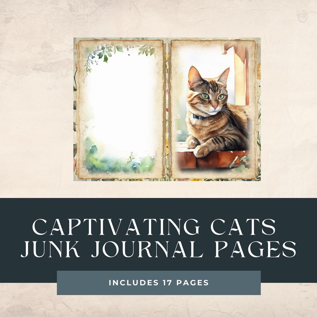 Captivating Cats Journal Pages - Etsy