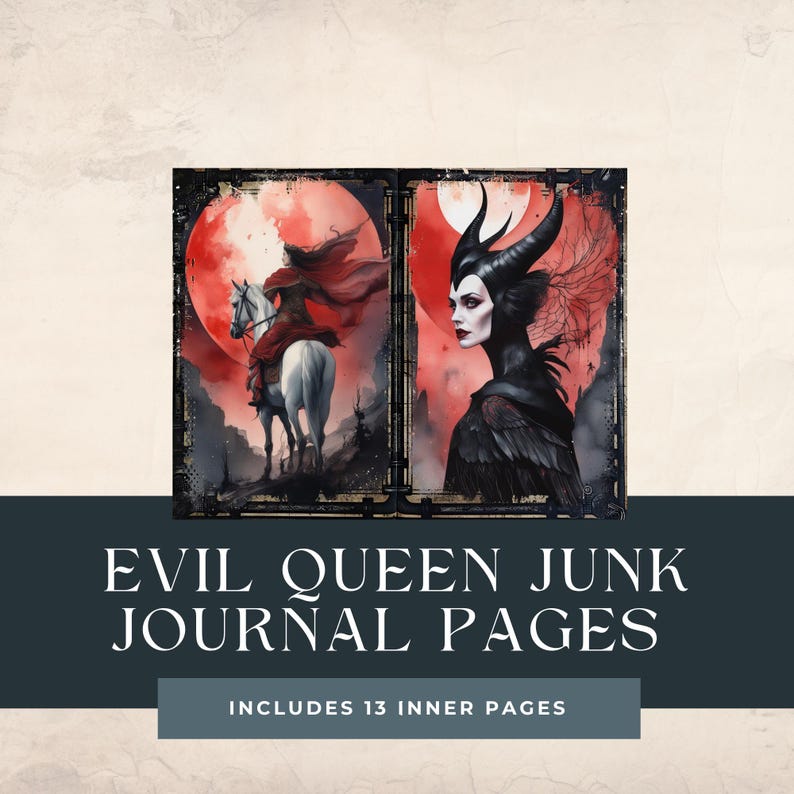 Evil Queen Junk Journal Papers - Etsy