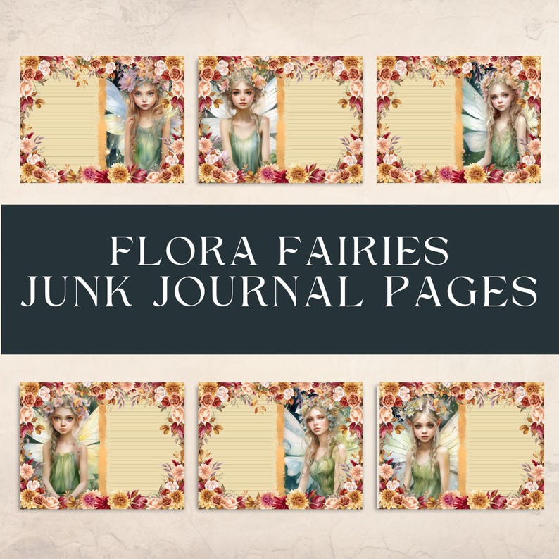 Flora Fairies Junk Journal Pages - Etsy