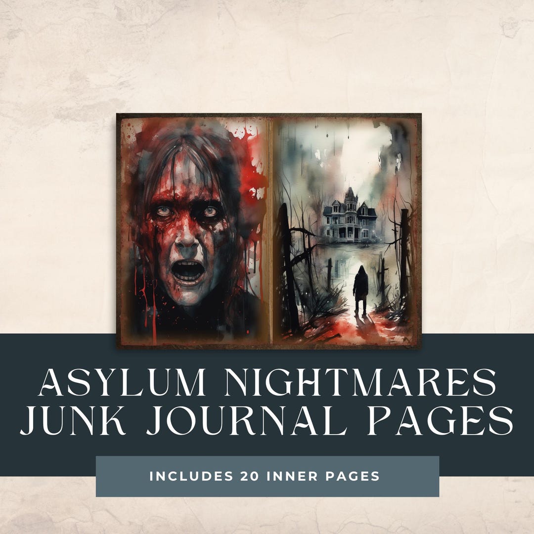 Asylum Nightmares Junk Journal Pages - Etsy