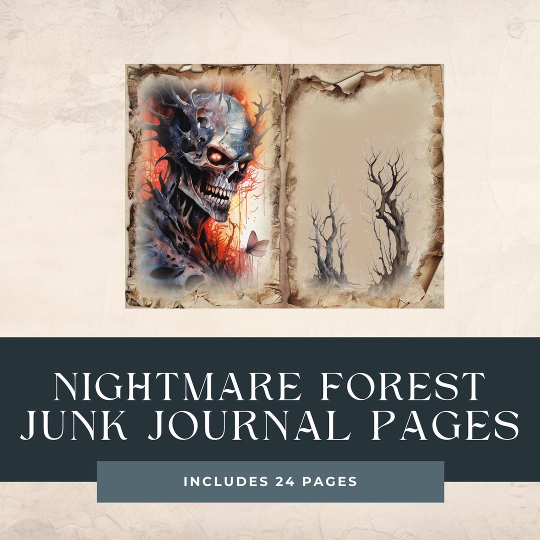 Nightmare Forest Junk Journal Pages (digital Download) - Etsy