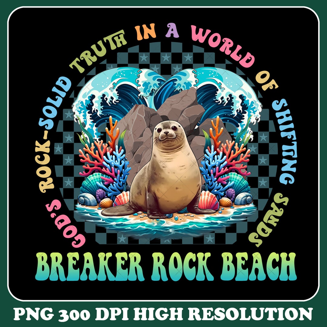 Gods Rock Solid Truth in A World of Shifting Sands Breaker Rock Beach ...