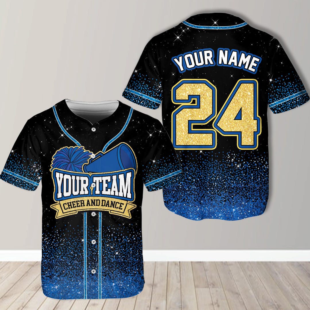 Glitter Cheerleading Baseball Jersey, Cheerleading Custom Baseball ...
