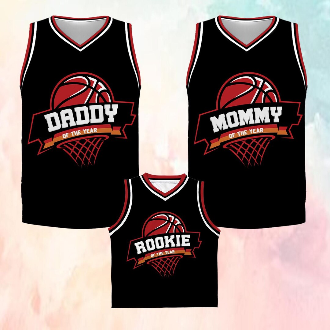 Personalized Daddy Mommy of the Rookie Basketball Jersey, Custom Name ...