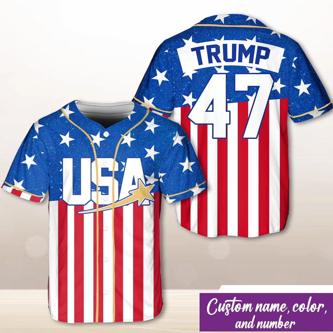 Trump 47 Baseball Jersey, MAGA Baseball Jersey, Trump Supporter Jersey ...