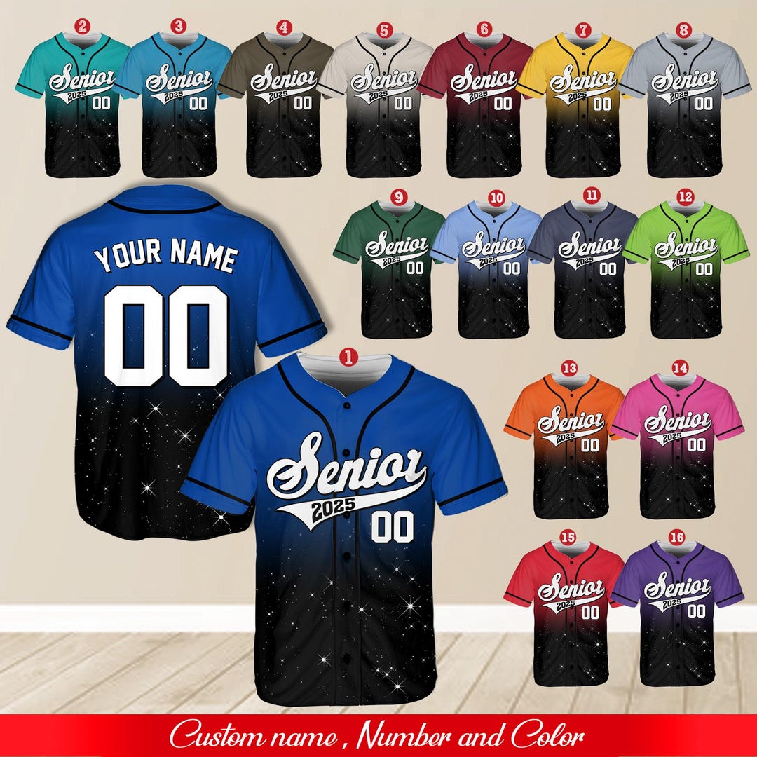 Personalized Senior 2025 Baseball Jersey, Custom Name Baseball Jersey ...