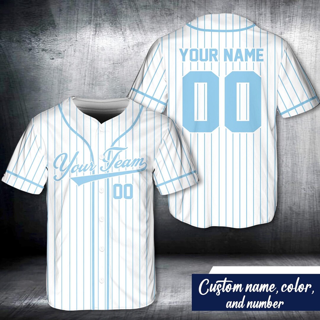Custom Team Name and Number Baseball Jersey, Personalized T-shirt ...