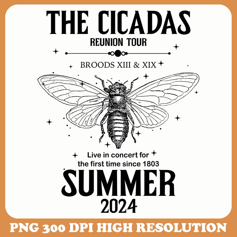 The Cicadas Reunion Tour 2024 Png, Blood XIII & XIX PNG, Summer 2024 ...