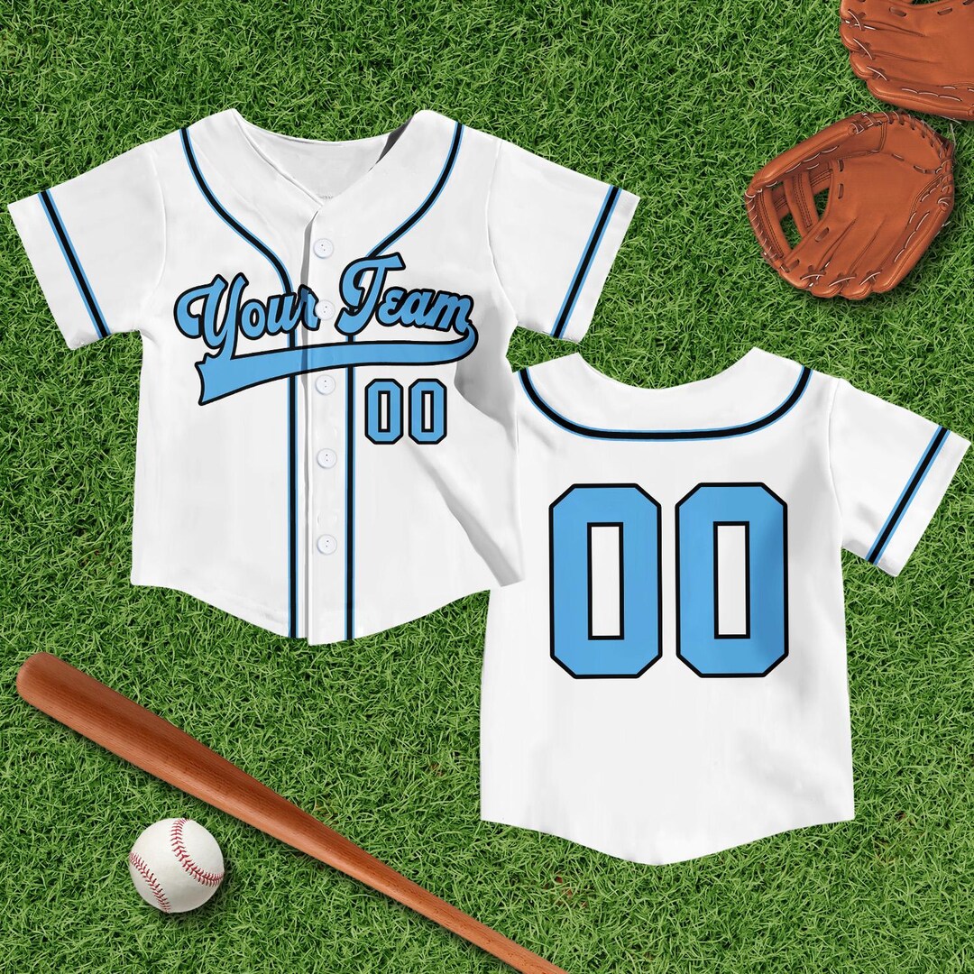 Custom Team Name and Number Baseball Jersey, Personalized T-shirt ...