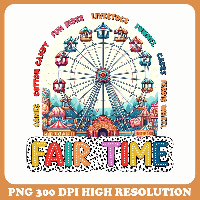 Fair Time PNG, State Fair PNG, It's Fair Time Dalmatian Dots Design ...