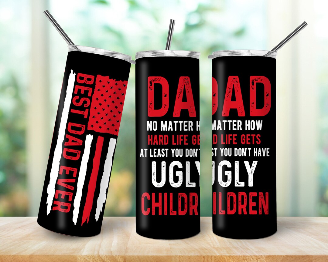 Best Red Dad Ever Skinny Tumbler Png, Daddy Patriotic 20oz Skinny ...