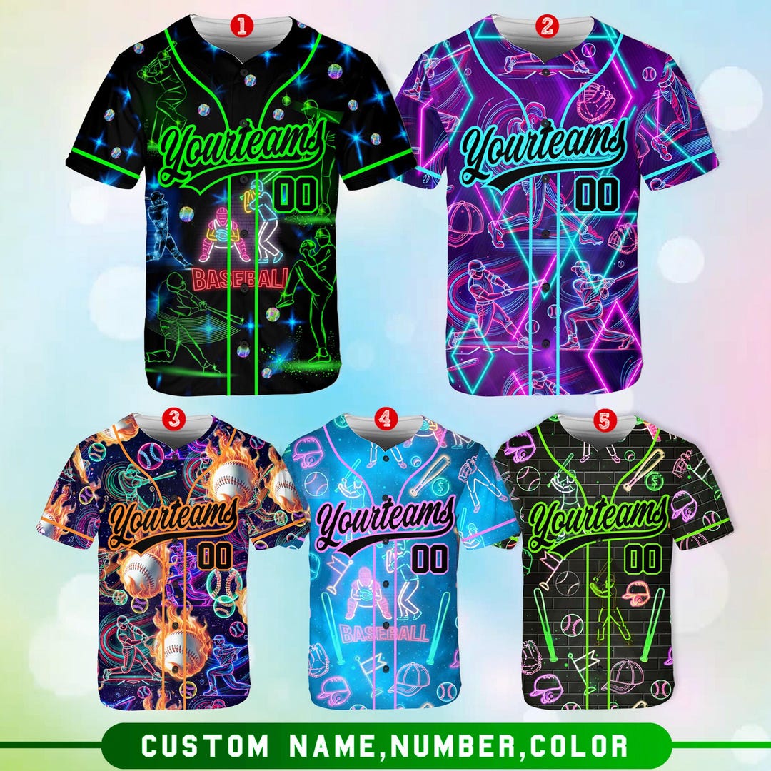 Custom Name and Number Baseball Jersey, Personalized Baseball Jersey ...