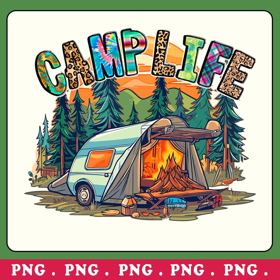 Camp Life PNG, Camping Caravan Forest PNG, Summer Trip Png, Friends ...