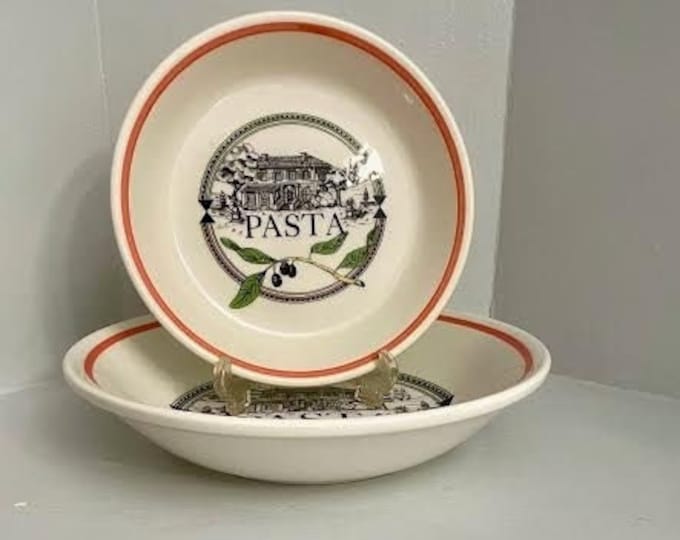 Vintage Ironstone Dinnerware Pasta Salad/ Serving Bowls Made in Italy ...