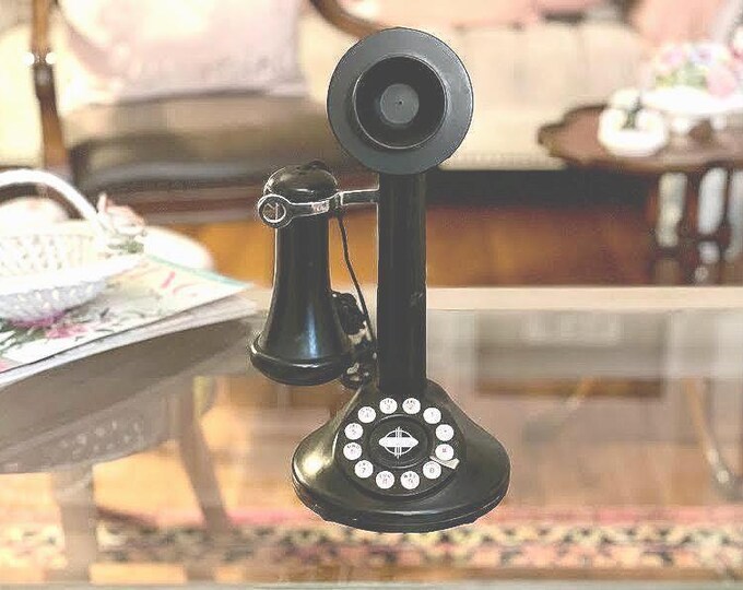 Crosley Candlestick Telephone Model CR64 Black Push Button Corded Phone ...