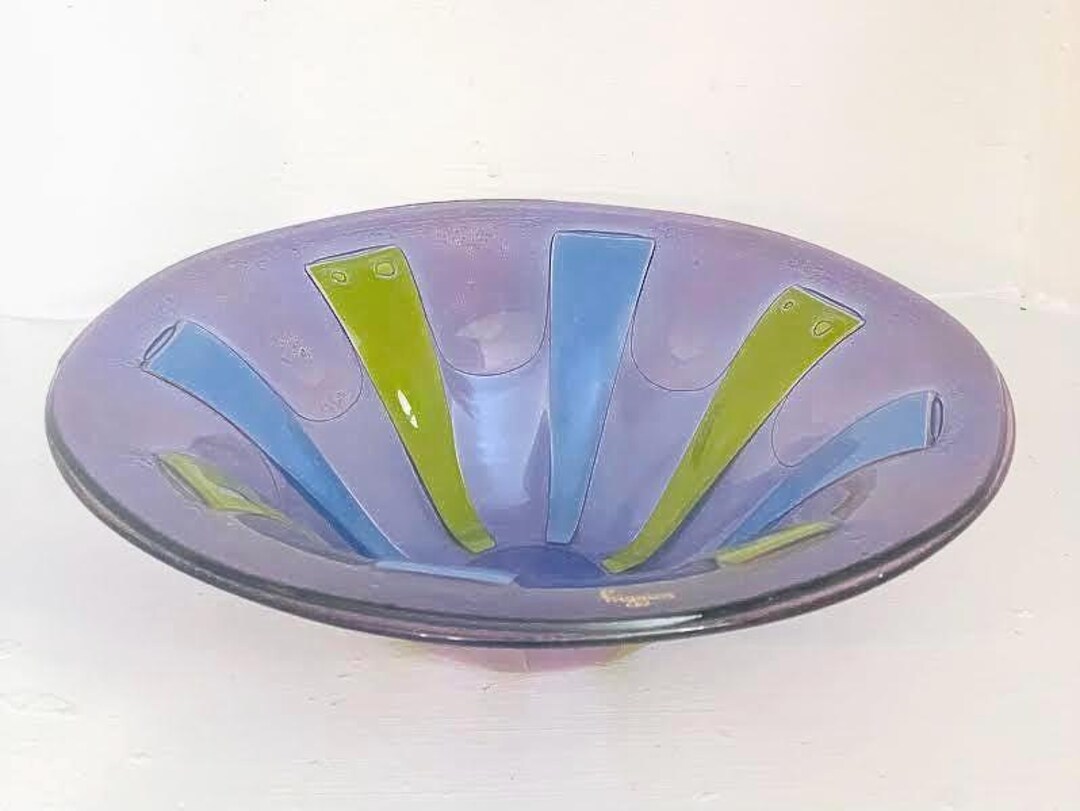 Mid Century Modern Art Glass Bowl: Signed Higgins Studio, 8.25" - Etsy
