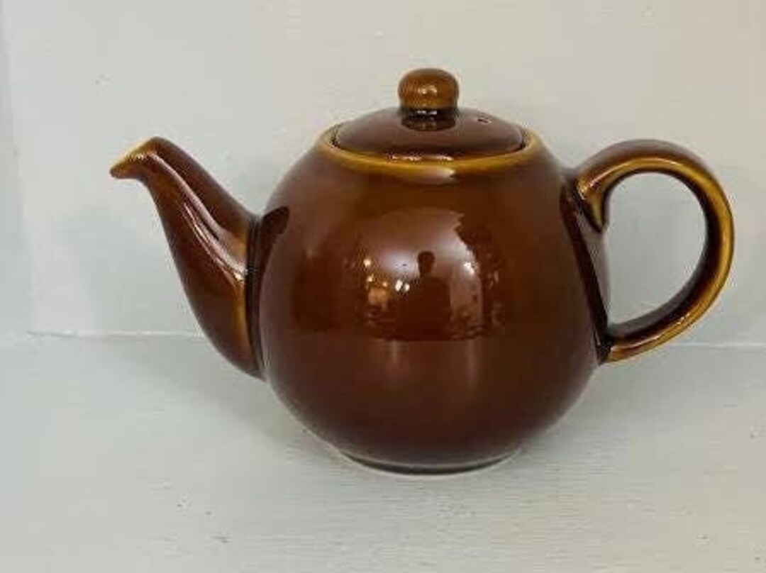 London Pottery Brown Globe Tea Pot Signed by David Birch Small ...